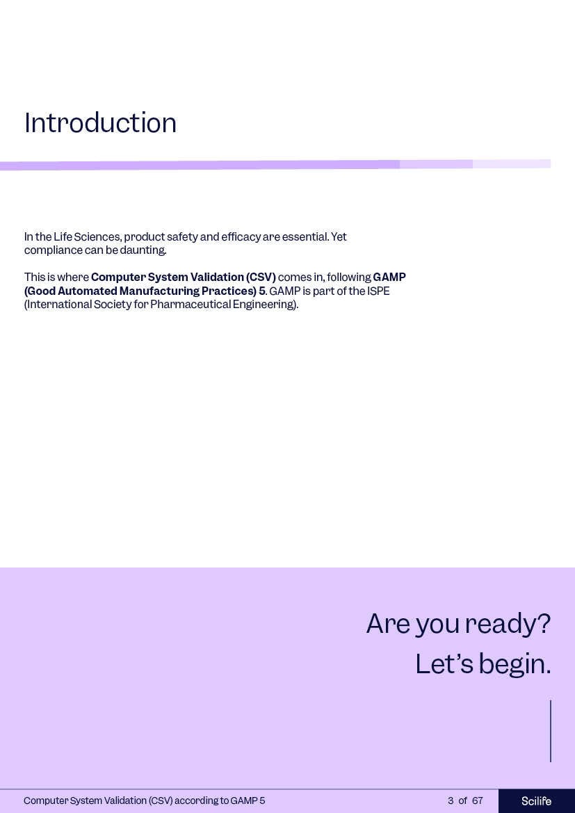Computer System Validation According to GAMP 5 - Handbook | Scilife